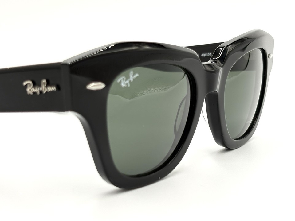 Ray-Ban RB2186 901/31 49mm State Street Square Sunglasses with Green ...