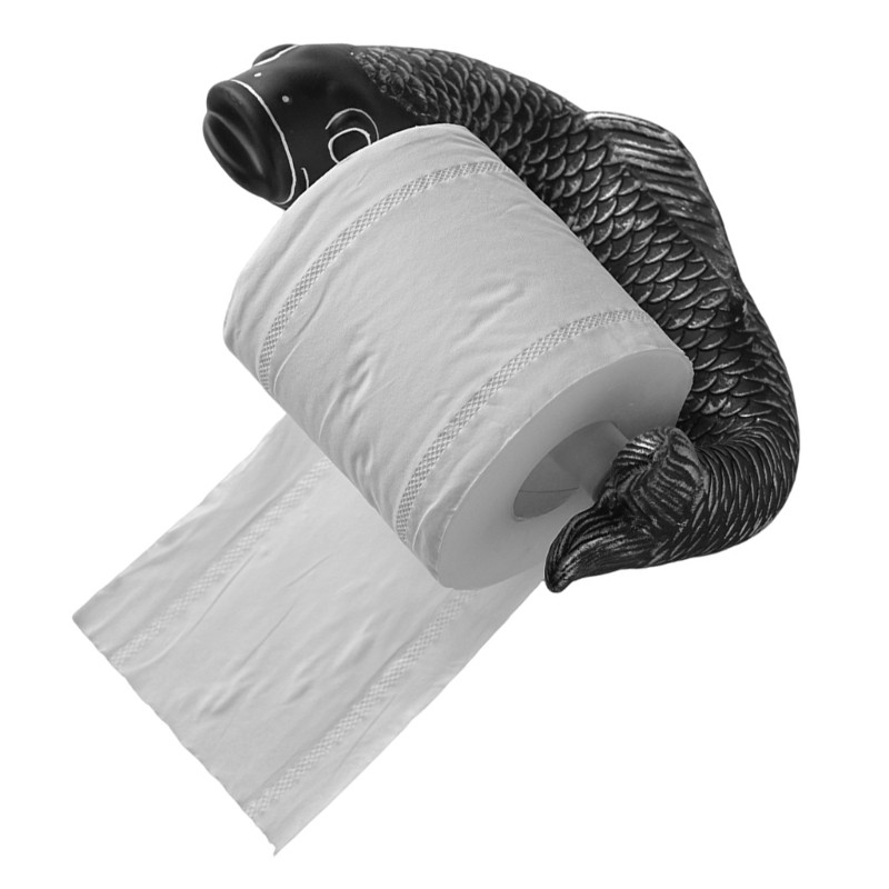 Wall Mounted Bathroom Paper Roll Rack with Fish Shape Accent | eBay ...