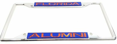 Florida Gators Alumni Metal Chrome Laser License Plate Frame Very Nice ...