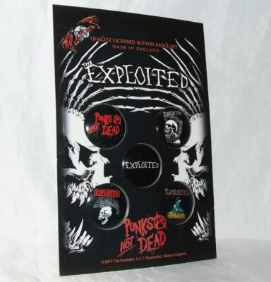 Exploited Punks Not Dead Button Set of 5 Official 1 Inch Round Punk | eBay