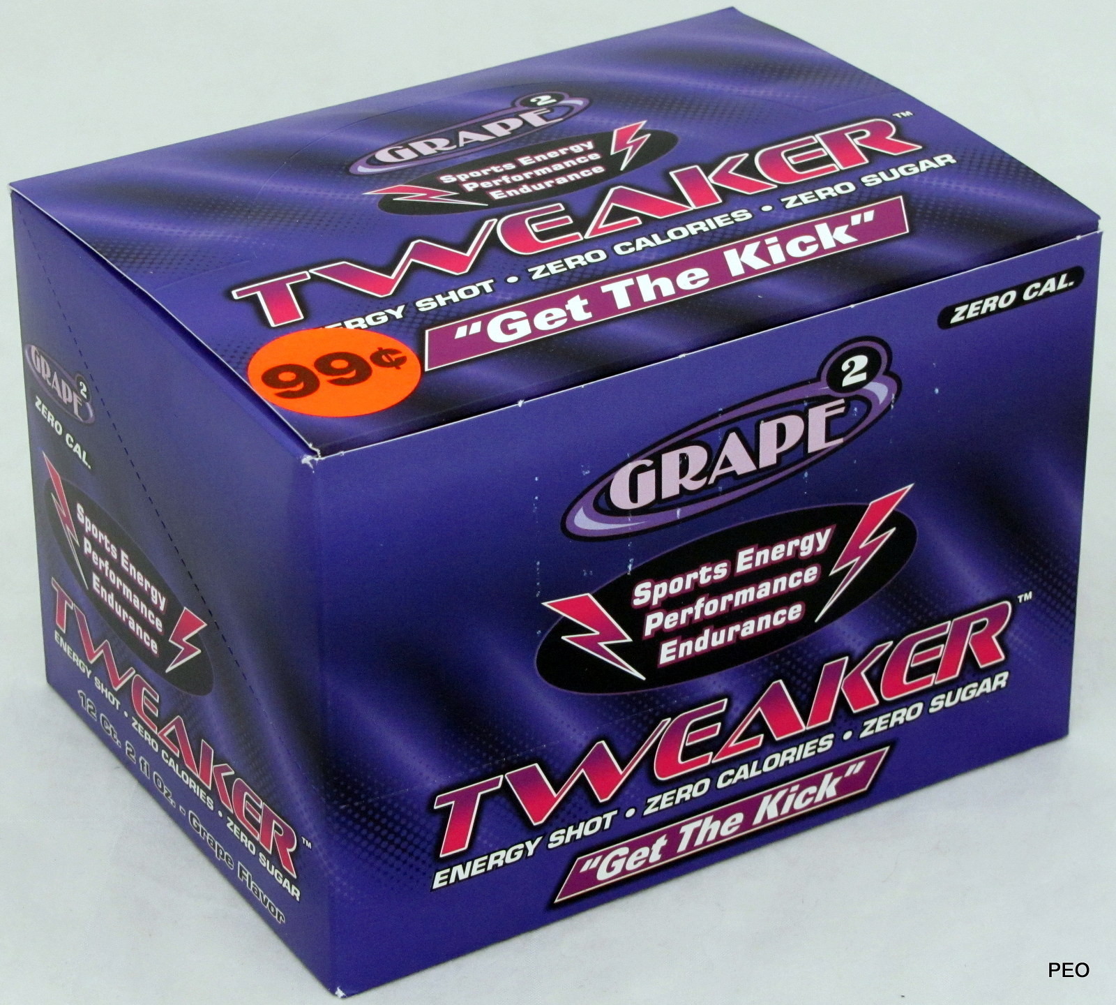 Tweaker Grape Flavor 12 ct Extreme Energy Shots 2.0 oz Zero Sugar Free ...
