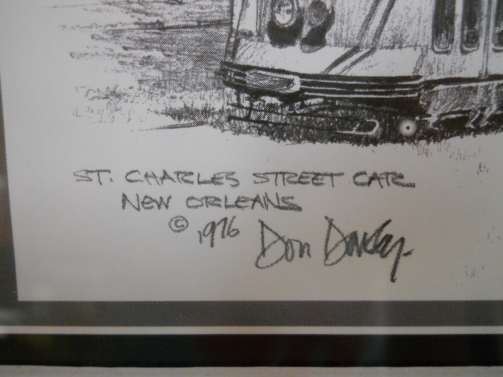 3 PCS. Vtg. Don Davey NEW ORLEANS Litho Prints in Black METAL Matte ...