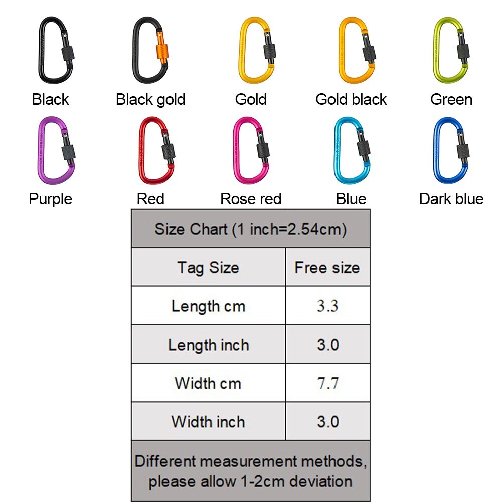 Lightweight D Type Buckle for Backpacks and Outdoor Gear Easy to Carry ...