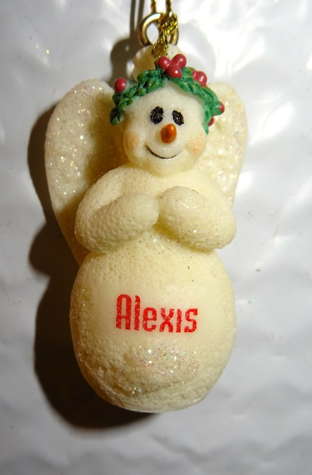 Snowman Angel Christmas Ornament Snowangel Sparkle Ganz Pre-Printed ...