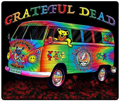 Grateful Dead Tie Dyed Bus Throw Blanket | Deadhead Gifts | SYF ...