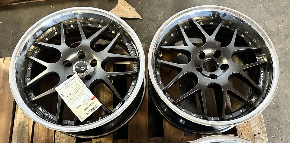 Aftermarket Set of 4 PDW Brand 7 Split Spoke Black 20x10" Wheels LKQ | eBay