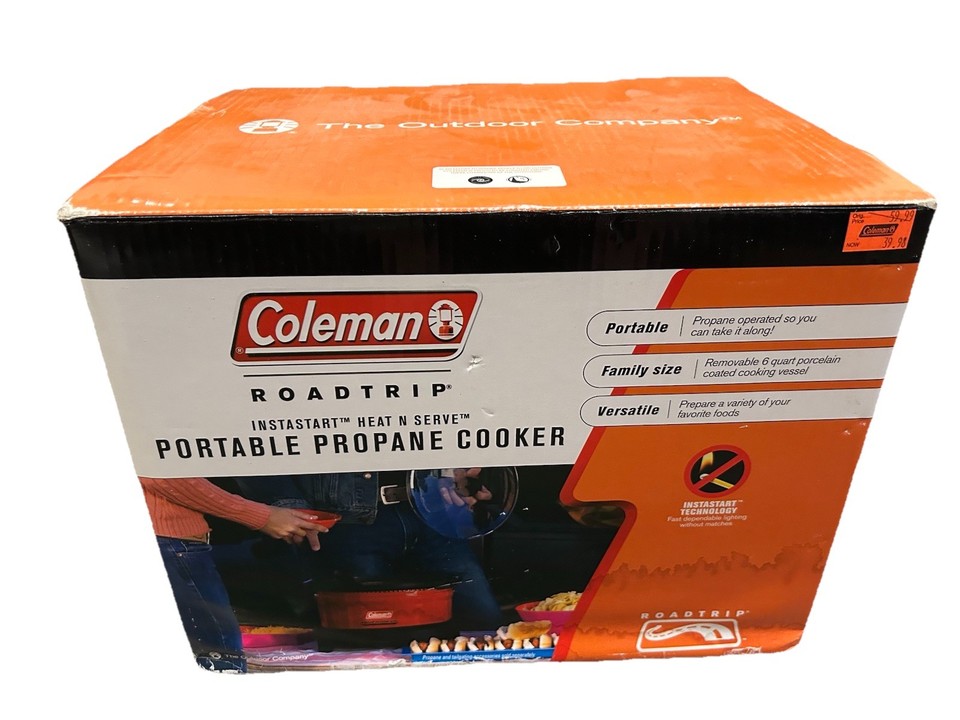 Coleman Road Trip Instastart Heat N Serve Portable Slow Cooker Camping ...