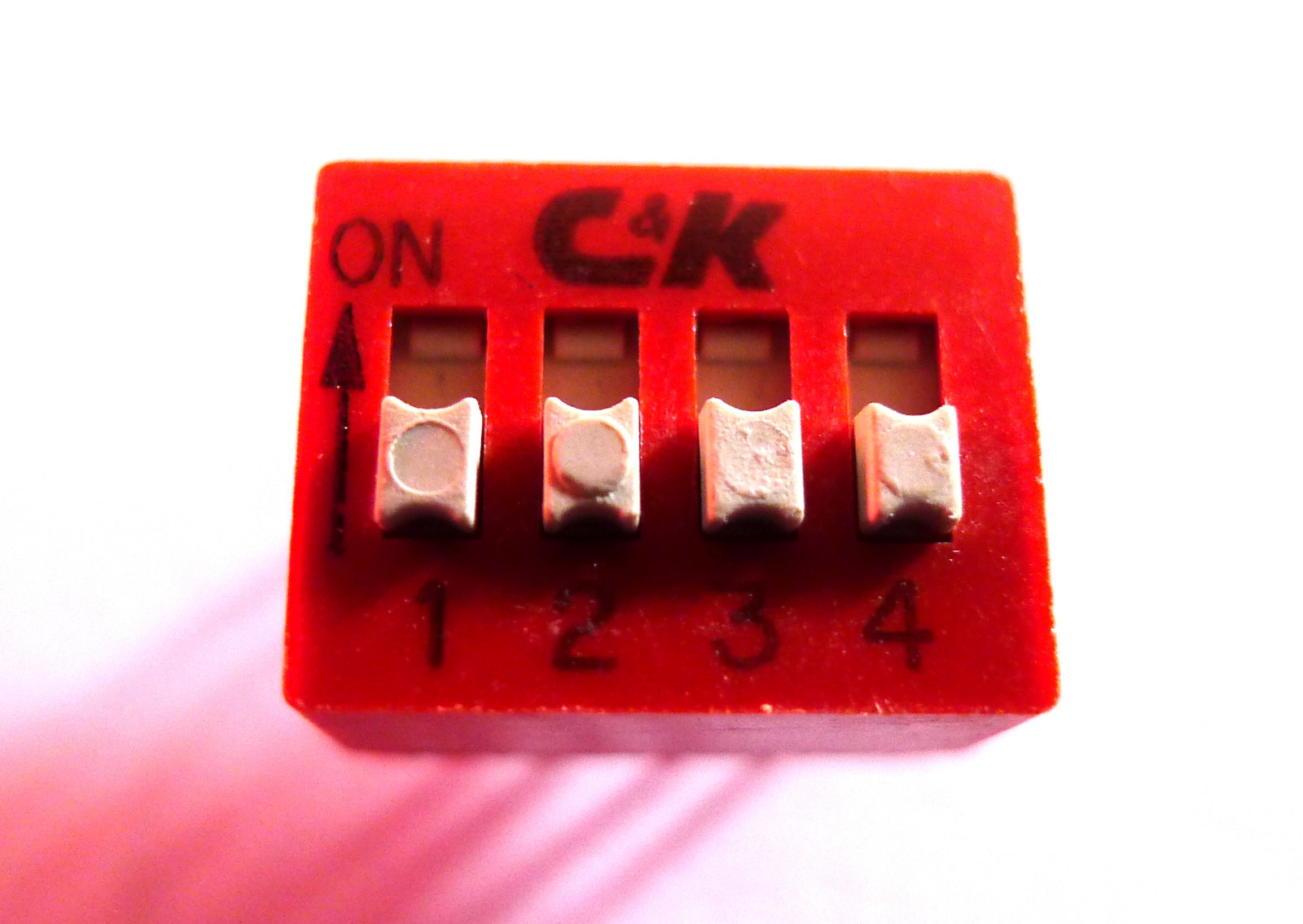 Lot of 10 Pcs. C&K BD04 DIP SWITCH TOP SLIDE 4POS 5V NEW | eBay