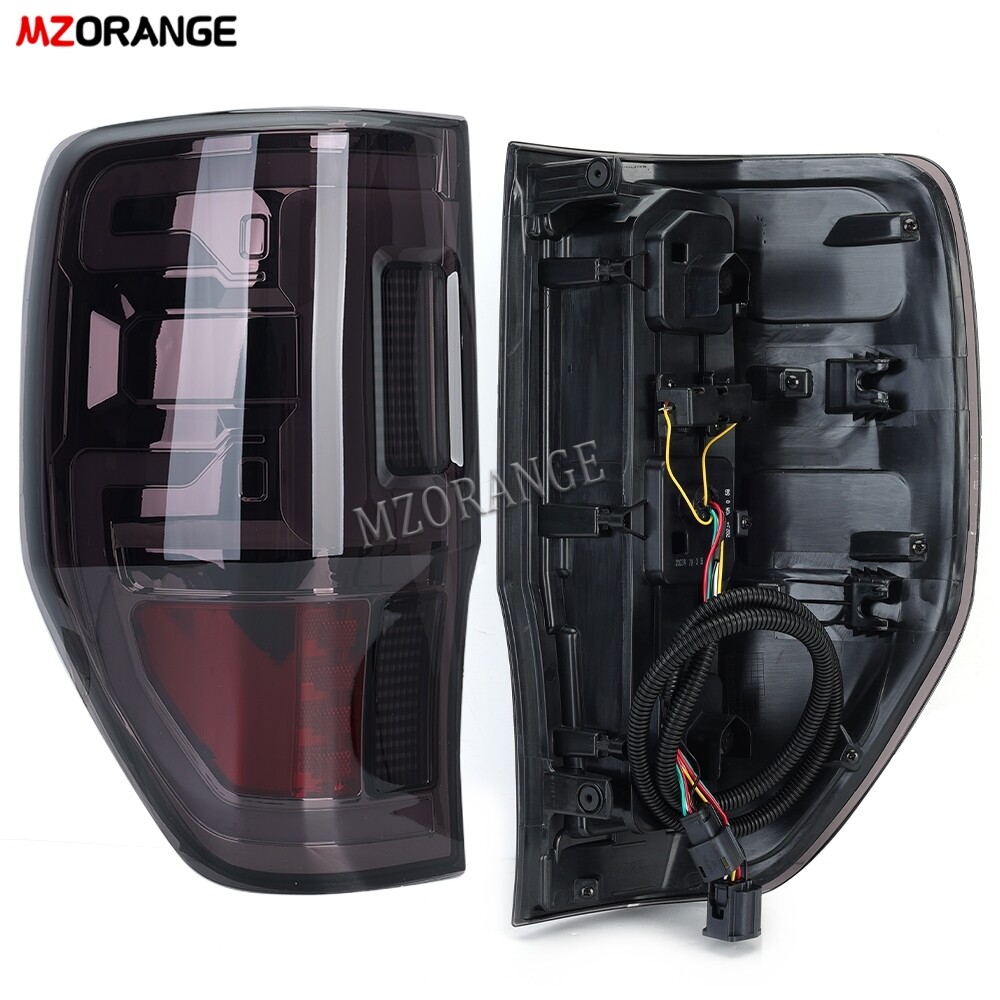 2x Dynamic LED Smoked Rear Tail Light Brake Lamp For Ford Ranger T6 ...
