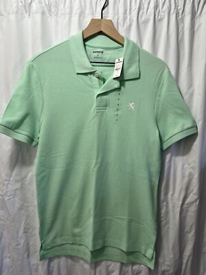 Express Men's Light Green Polo Shirt Size Small NWT Preppy | eBay