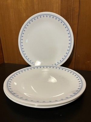 Vintage Corelle Snowflake Blue - Set of 4 Dinner Plates (10 1/4") | eBay