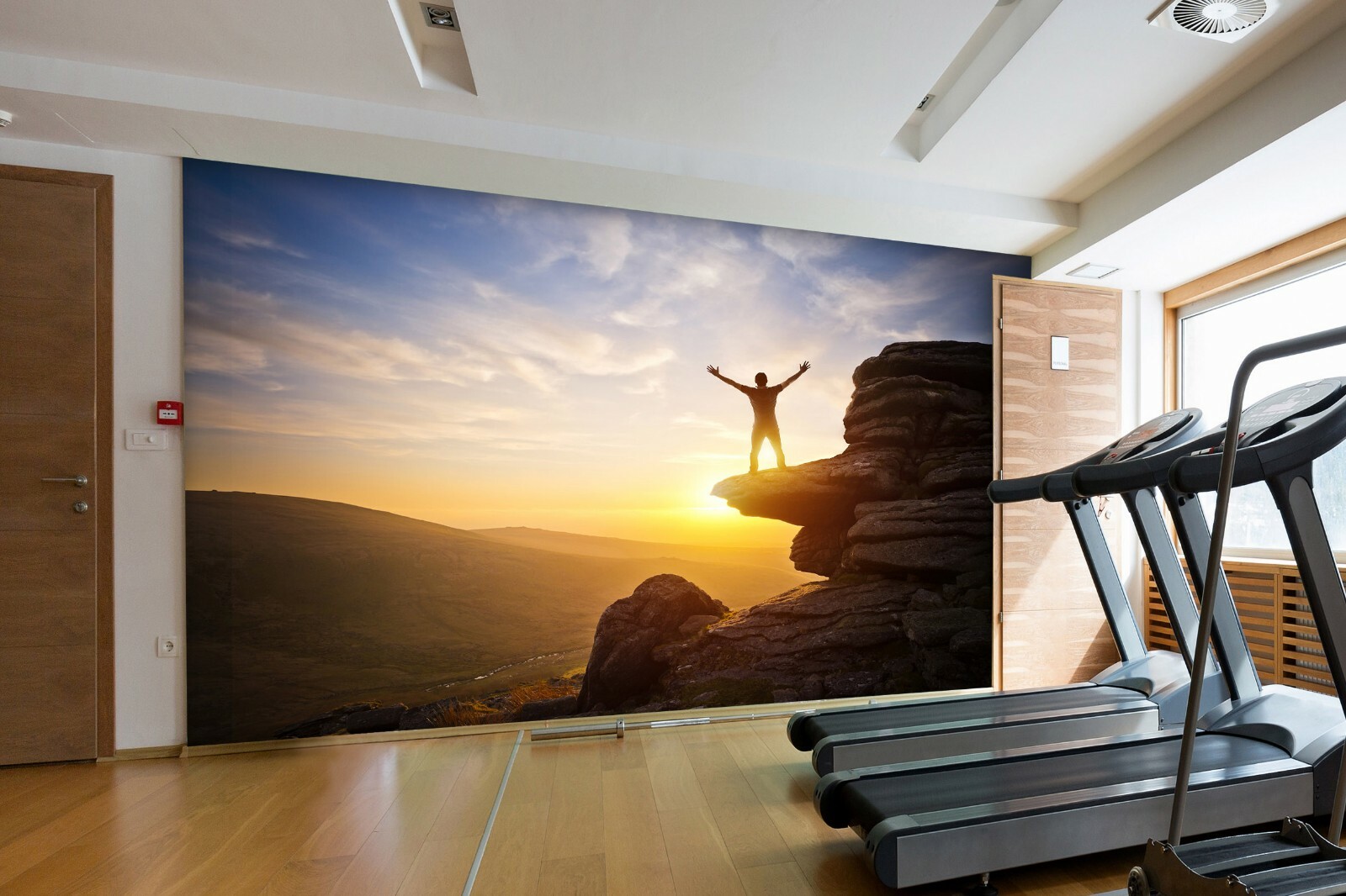 3D Sunrise Exercise G7804 Wallpaper Wall Murals Removable Self-adhesive ...