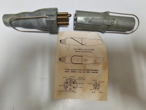 59W-7 & 59W-8 Velvac 7 Way Pin to 6 Way Adaptor Truck Tractor to ...