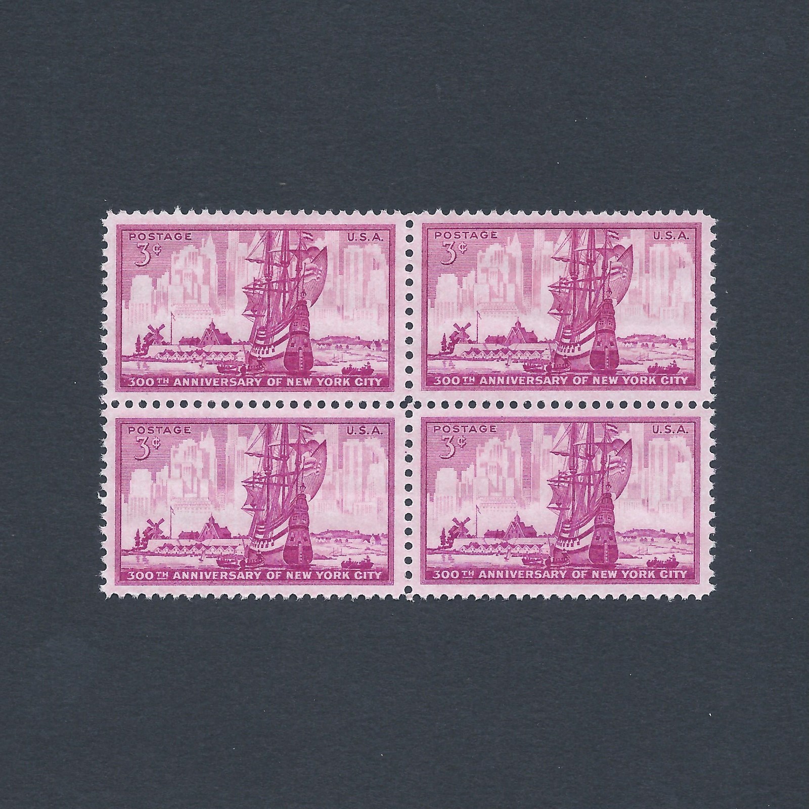 New York City's 300th Anniversary - Vintage Mint Set of 4 Stamps 72 ...