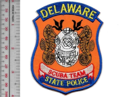 Delaware State Police Underwater Diving Team SCUBA Team SAR Patch vel ...