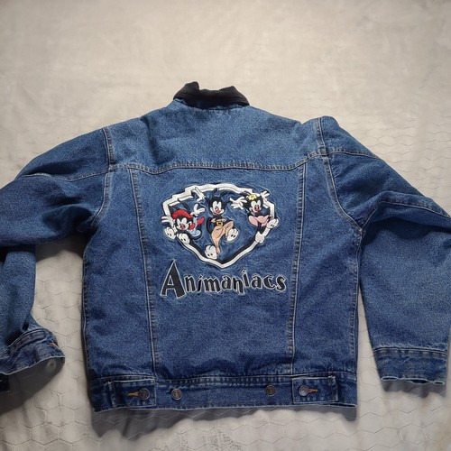 Vintage 1994 Animaniacs Denim Jean Jacket Warner Bros. Size XS Quilted ...