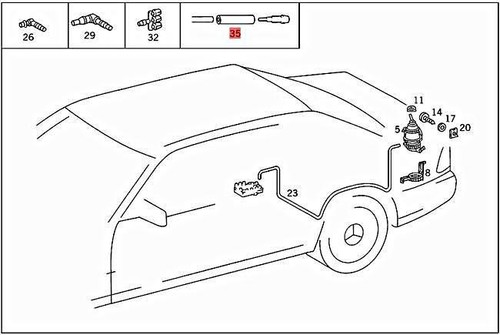 Genuine MERCEDES Vacuum Hose-3 X 9 Rubber Braiding 601 611 0079976182 ...