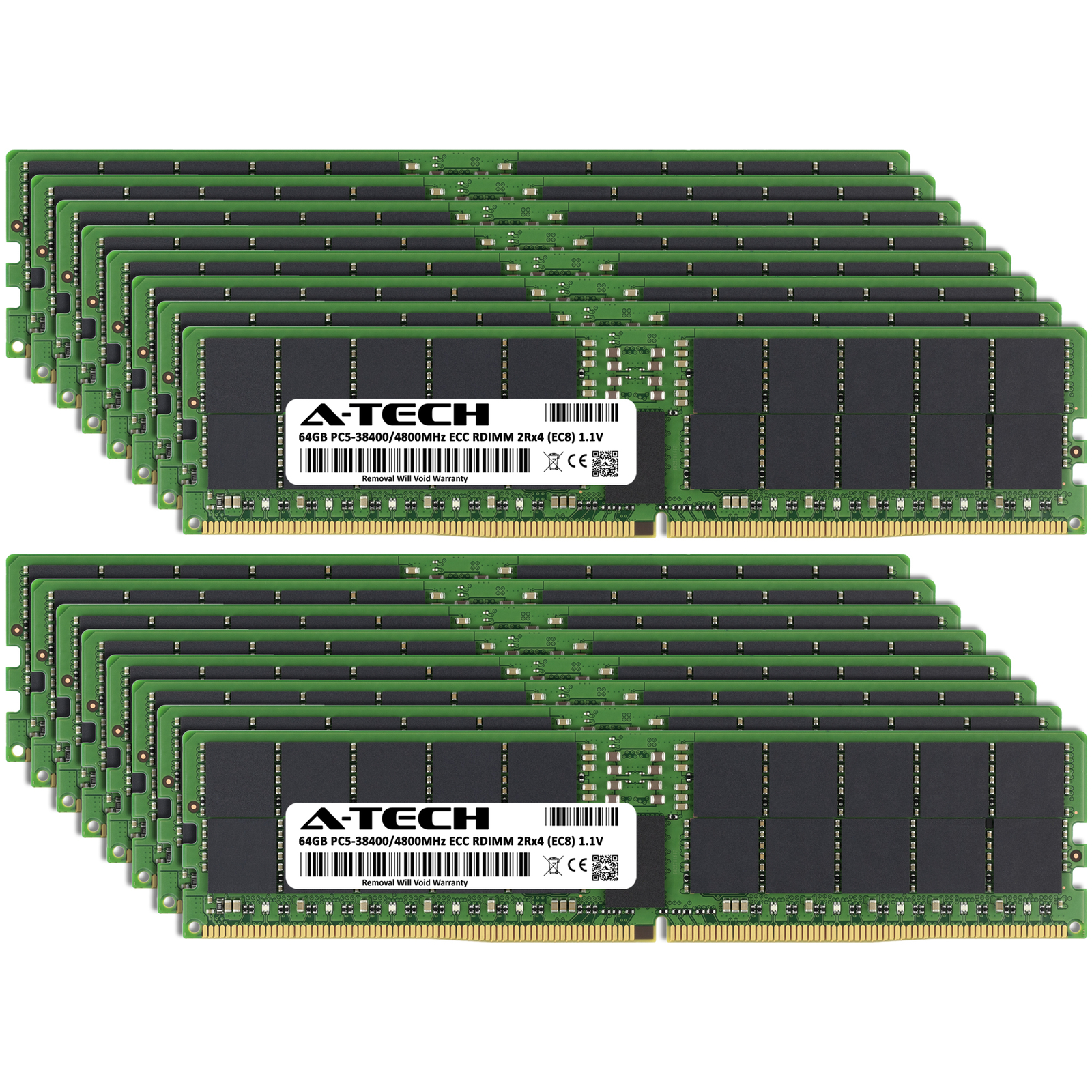 1TB 16x64GB PC5-4800 EC8 RDIMM Dell PowerEdge R760xa R860 T560 XE8640 ...