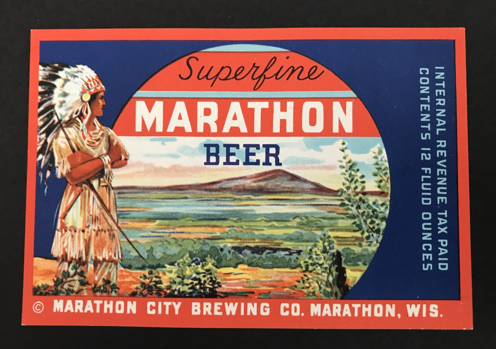 Marathon IRTP Beer Label, Marathon Brewing, Marathon, WI | eBay