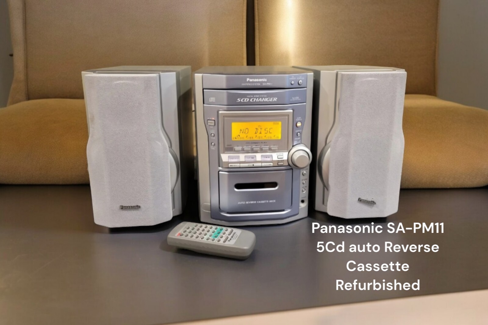 Panasonic CD Stereo System 5 Disk Changer SA PM11 Cassette Player ...