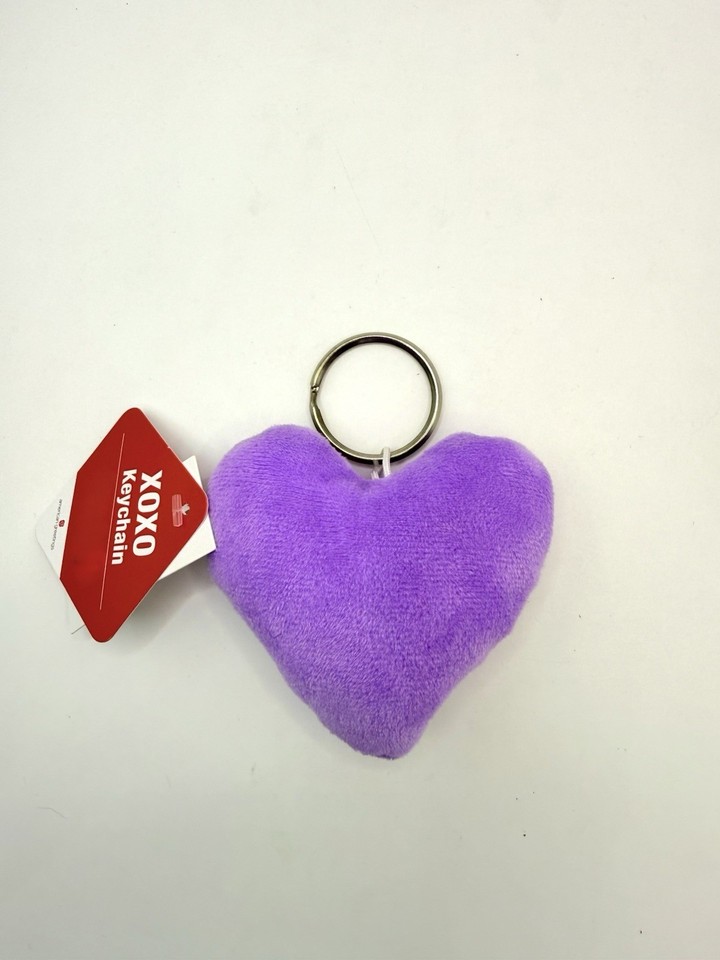 Purple Heart XOXO Plush Keychain 3” by American Greetings | eBay