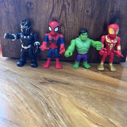 Marvel Super Hero Adventures Iron Spider/Hulk/Spiderman/Black Panther ...