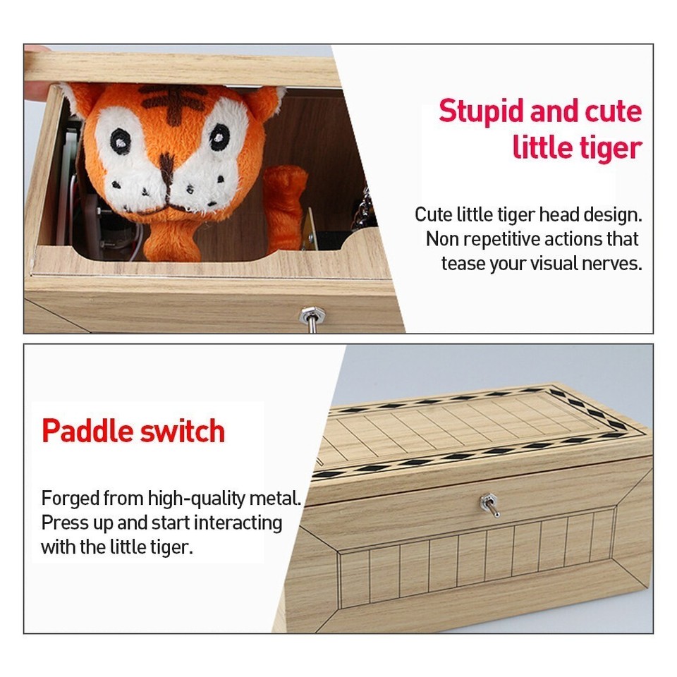 Wooden Useless Box Don't Touch Leave Me Alone Box Stress-Reduction ...