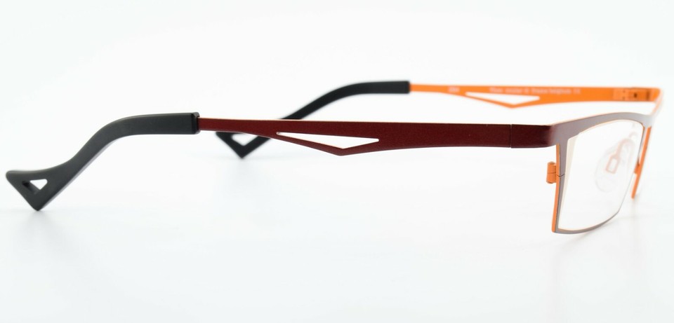 THEO Belgium Glasses Frame Ocular 294 Pure Titanium Maroon Orange ...