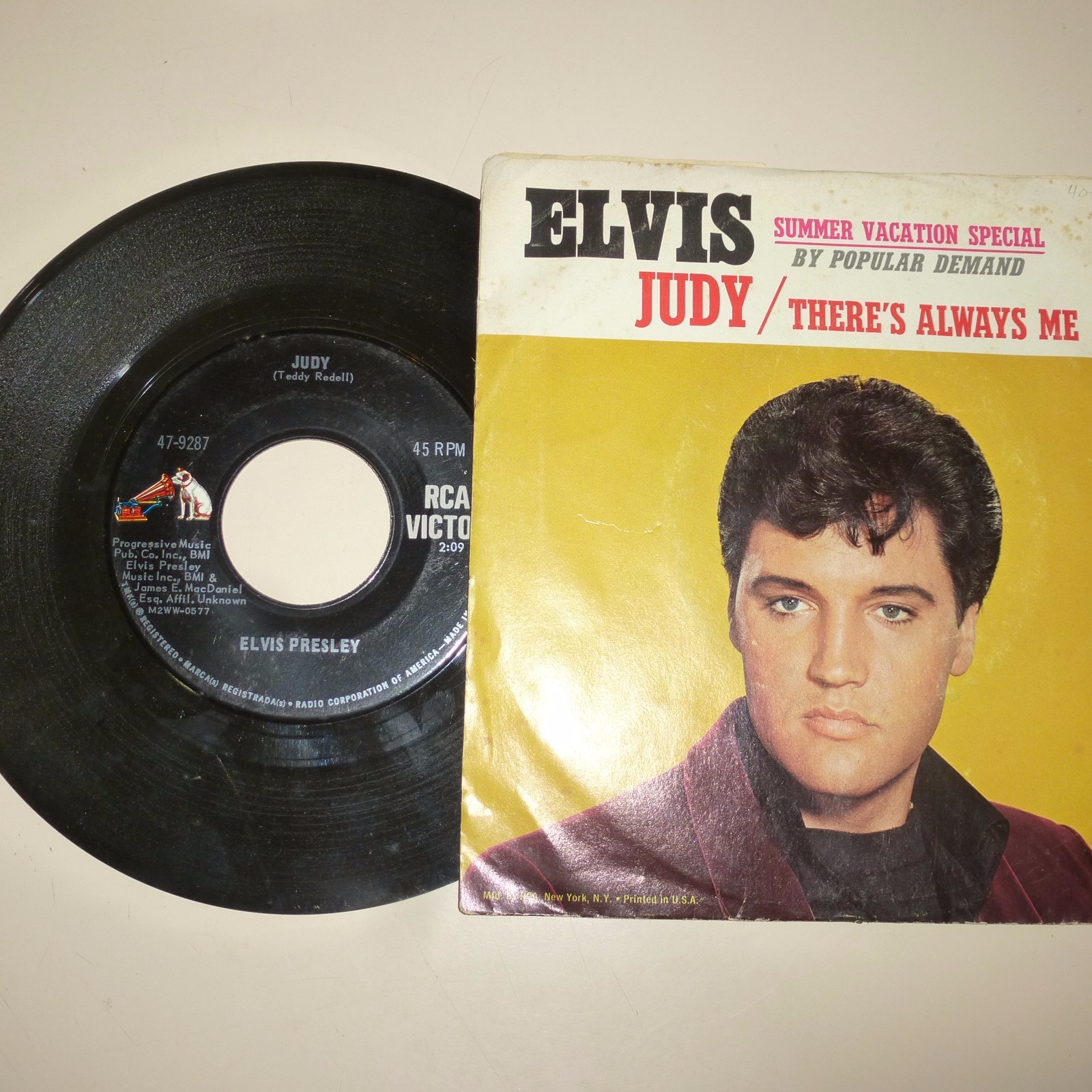 ELVIS PRESLEY 45 RPM RECORD WITH PICTURE SLEEVE - RCA VICTOR 47-9287 | eBay
