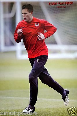 ROBIN VAN PERSIE "RUNNING FOR ARSENAL F.C." POSTER -Soccer, UEFA League ...