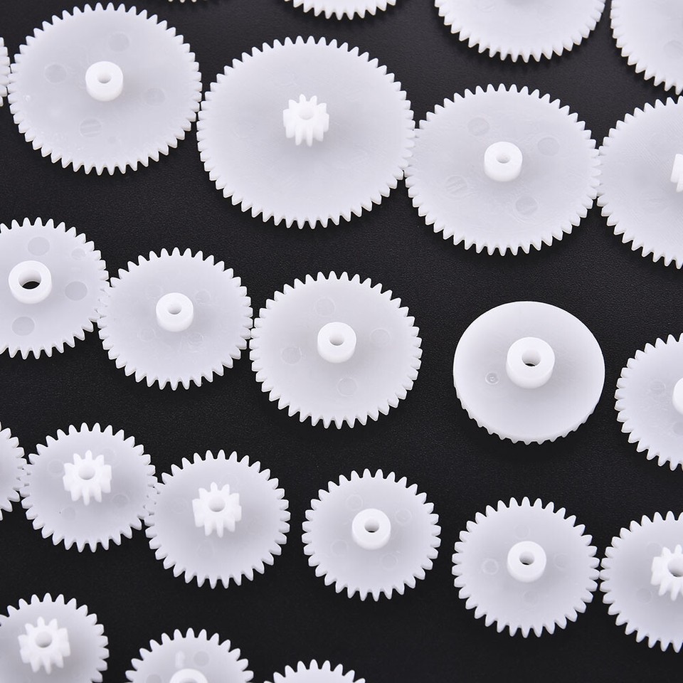 58pcs /Set Plastic Gear Wheel Assorted Kit For Toy Car Motor Shaft ...