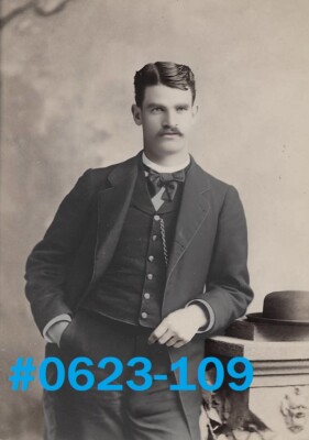 VINTAGE MALE PORTRAIT #0623-109 - MALE 1899 -free shipping in usa | eBay.de