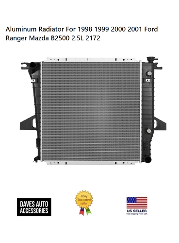 Engine Cooling Aluminum Radiator Assembly Fits 1998-2001 Ford Ranger ...