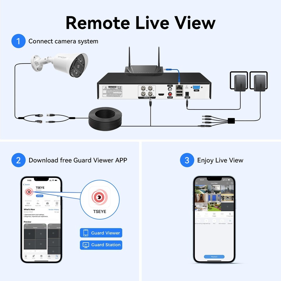 4PCS HD 4in1 1080P Video Outdoor CCTV Home Camera 100ft EXIR Night ...