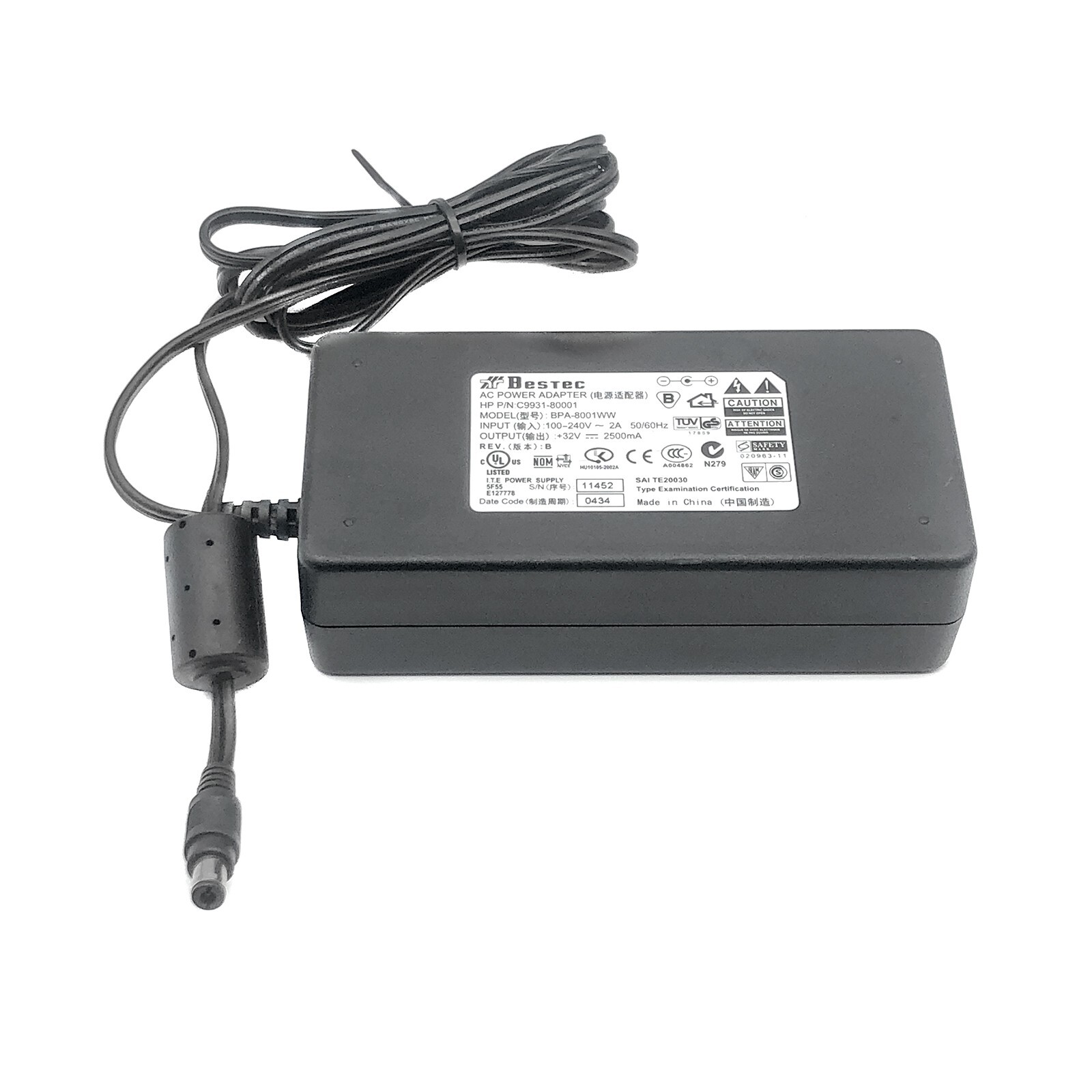 Genuine Bestec AC Adapter BPA-8001WW Power Supply 32V 2.5A C9931-80001 ...
