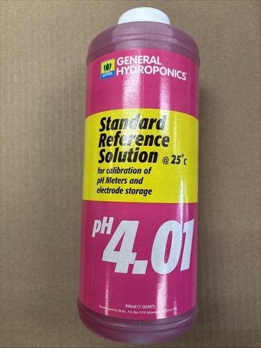 General Hydroponics, Standard Reference Solution @25c, pH 4.01, 1 Qt ...