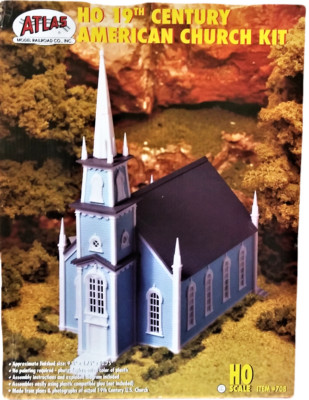 HO Scale Atlas 708 19th Century American Church Building Kit | eBay