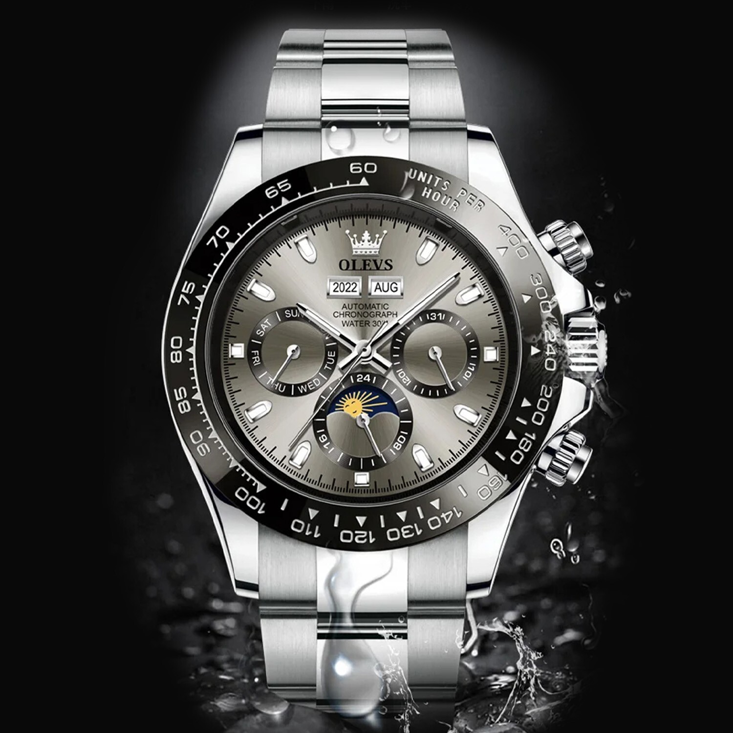 Luxury Mens Automatic Waterproof Watch Mechanical Stainless Steel ...