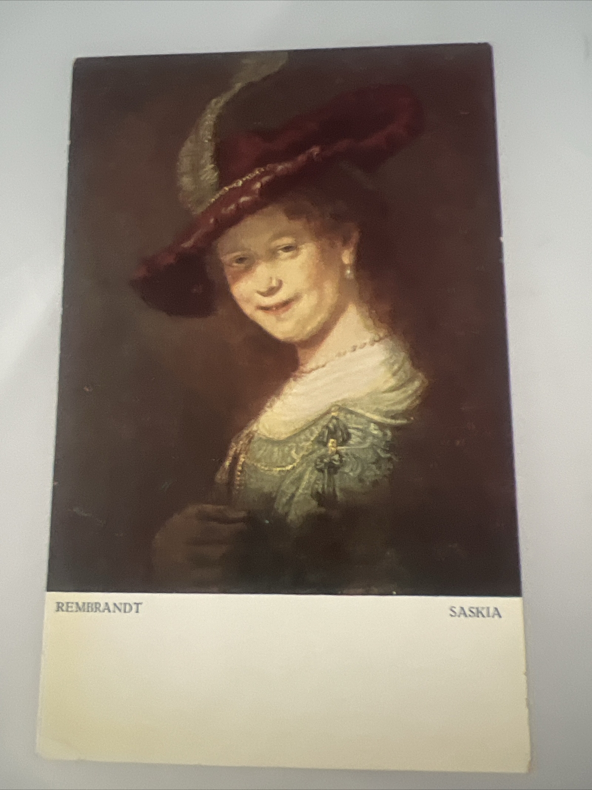 Vintage Rembrandt Postcard of Young Lady Smiling Saskia 1633 | eBay