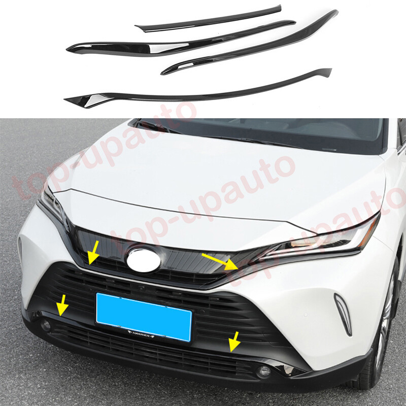 For Toyota Venza 2021-2024 Glossy black Front Bumper Grill Cover Trim ...