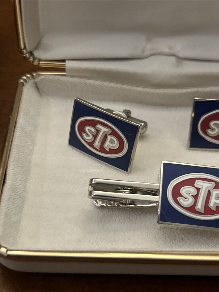 STP Cufflinks and Tie Clip Set | Andy Granatelli Indy 500 | 1970’s ...