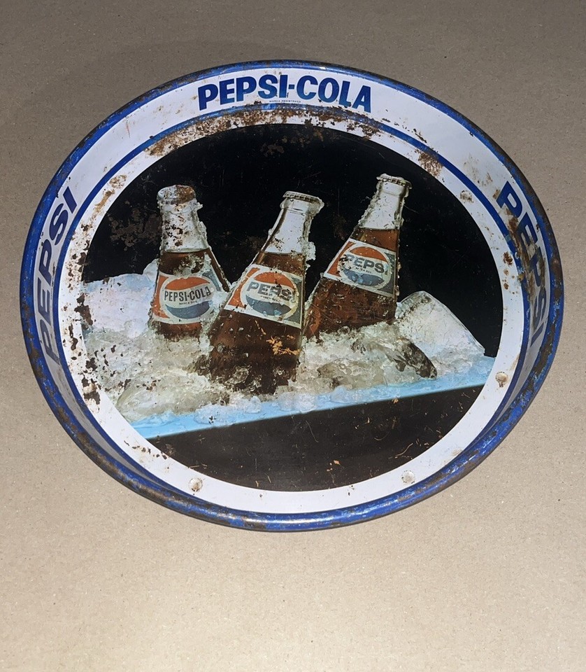 Mexican Vintage Pepsi Metal Rusted Serving Tray | eBay