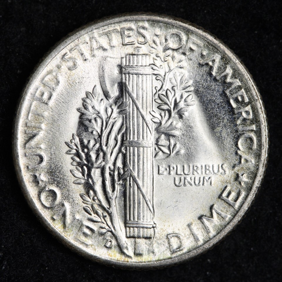 1945-D Mercury Silver Dime CHOICE BU *UNCIRCULATED* MS E391 STAP | eBay
