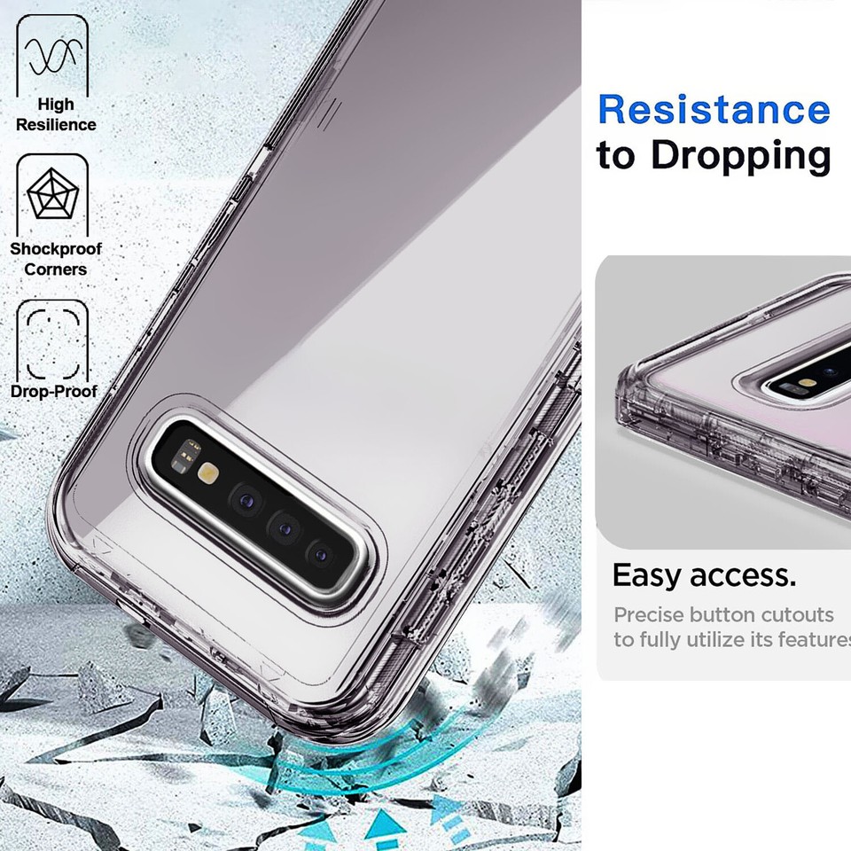 For Samsung Galaxy S10/S10+/S10e Case Clear Hard Phone Cover / Screen ...