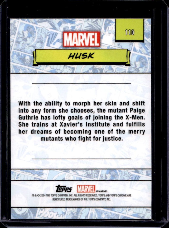 2024 Topps Chrome Marvel Husk Green Refractor #/99 #110 | eBay