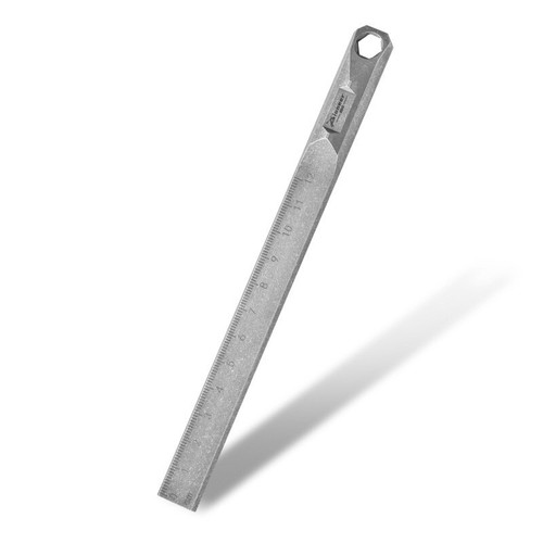 EDC Titanium Alloy Scale Metric 12CM Ruler Construction Site Student ...