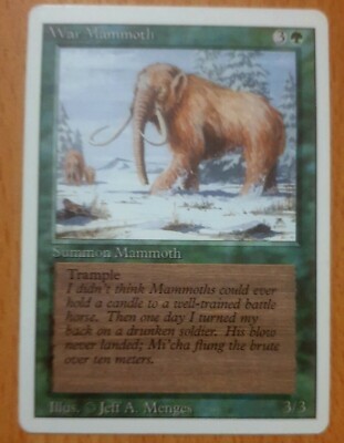 Magic The Gathering 3rd Ed Revised Vintage War Mammoth | eBay Australia