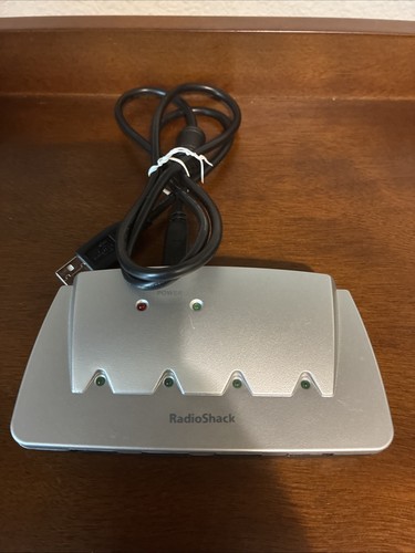 Radio Shack 4-Port USB Portable Data Hub Black/ Silver | eBay