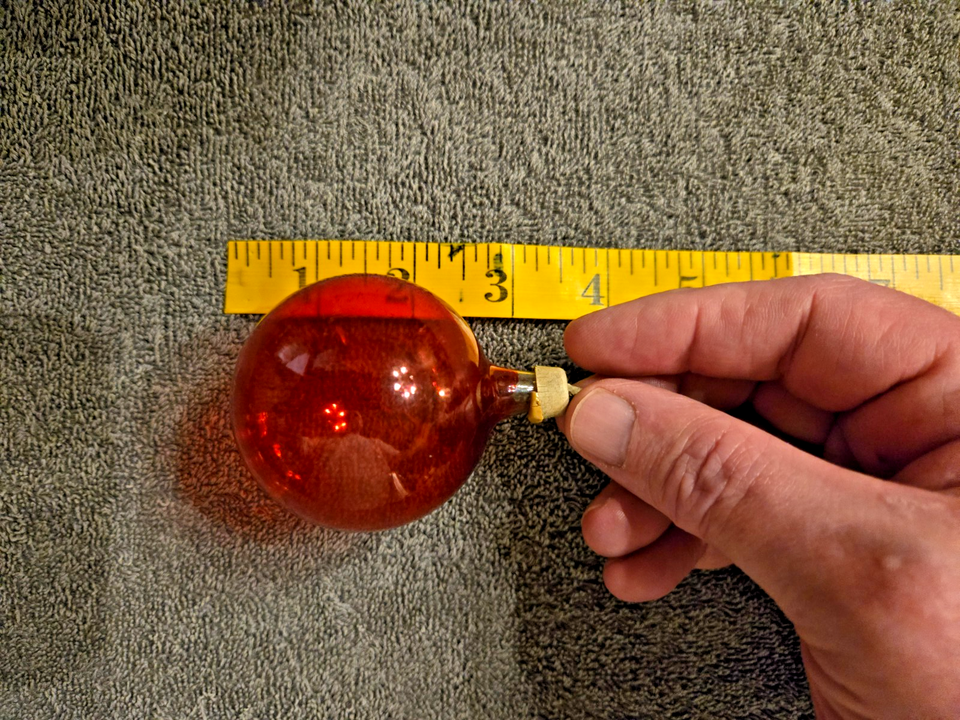 5 Vintage Paper Cap Unsilvered Glass Christmas Ornaments 3" WWII era ...