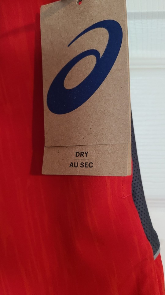 Asics Ready Set 7 Inch Athletic Shorts With Liner Red Mens Size Medium ...